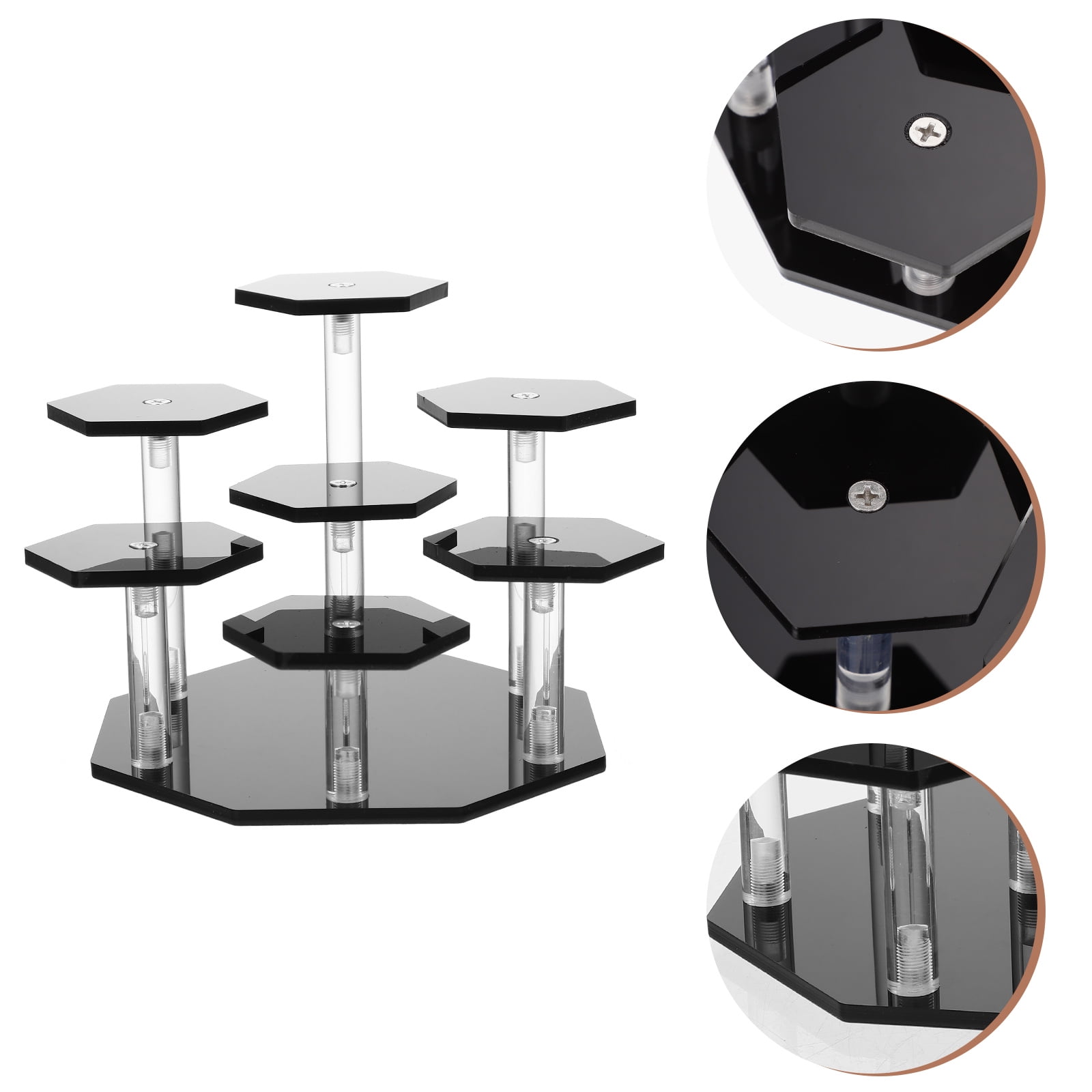 CATIEBYE Clear Display Rack 1Pack Acrylic Multi Layer Staircase for ...