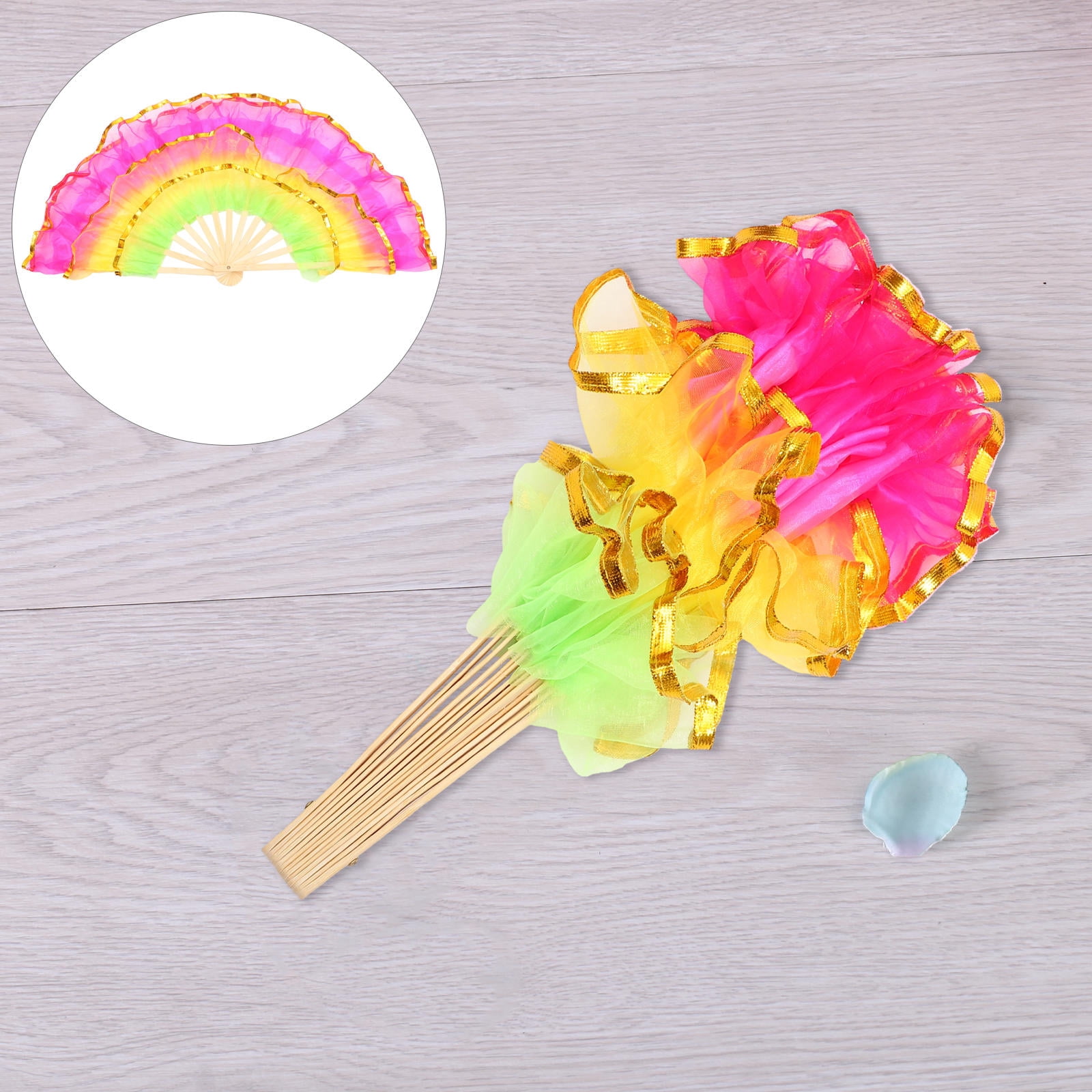 CATIEBYE Bamboo Fold Fan for Performance Assorted Colors Design ...