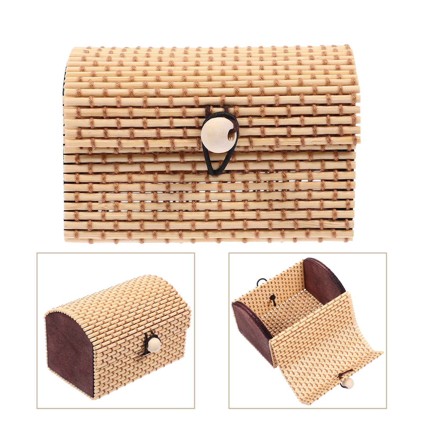CATIEBYE Decorative Trinket Box 12Pcs Bamboo Trinket Boxes 9X6CM ...