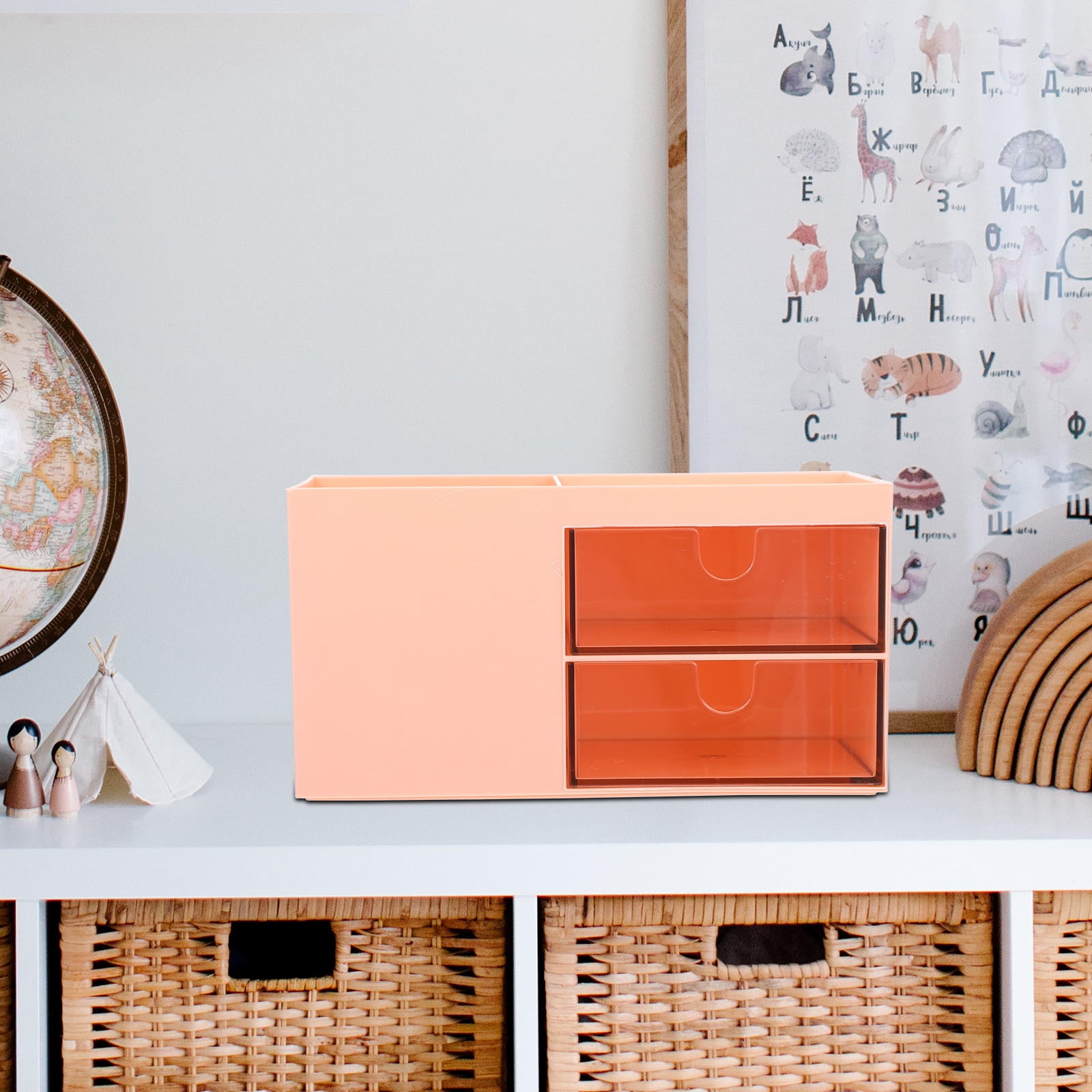 CATIEBYE Desktop Cosmetics Storage Box 1Set Storage Container with ...