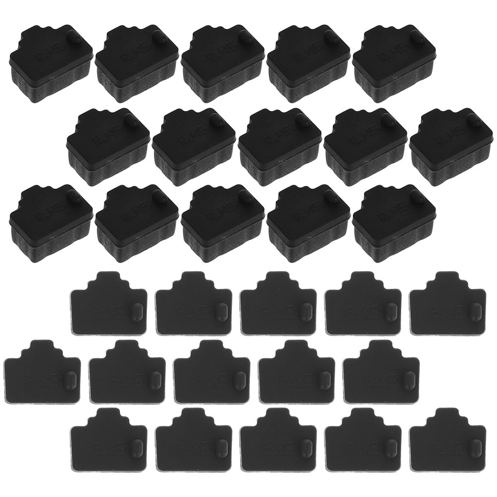 CATIEBYE Black Silicone Dust Plugs 50pcs for Computers Routers Network ...