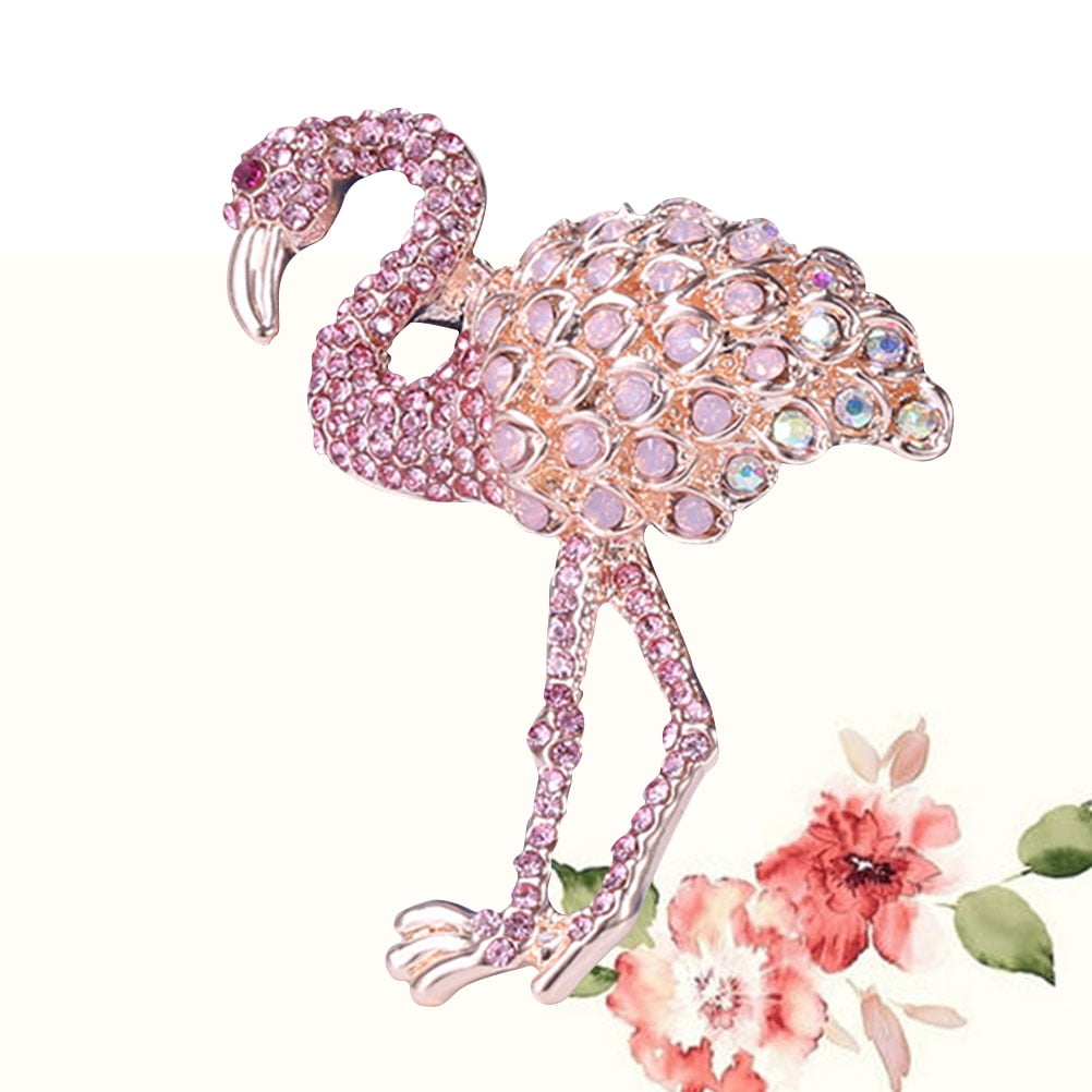 CATIEBYE Pink Flamingo Brooch Pin Fashion Accessory for Dresses Jackets ...