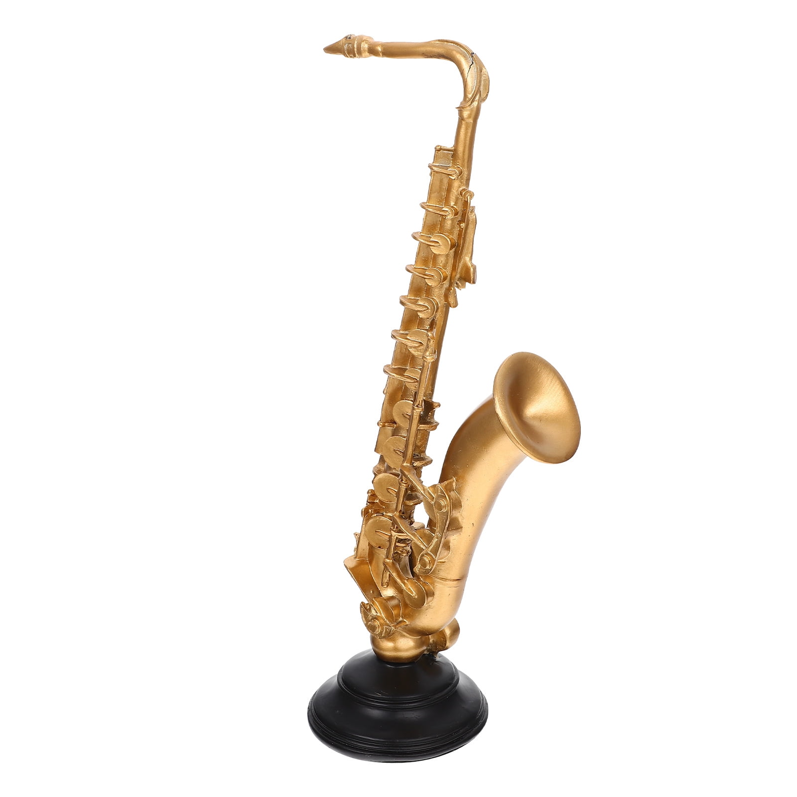 CATIEBYE Music Themed Decor Saxophone Shaped Ornament Golden Synthetic ...