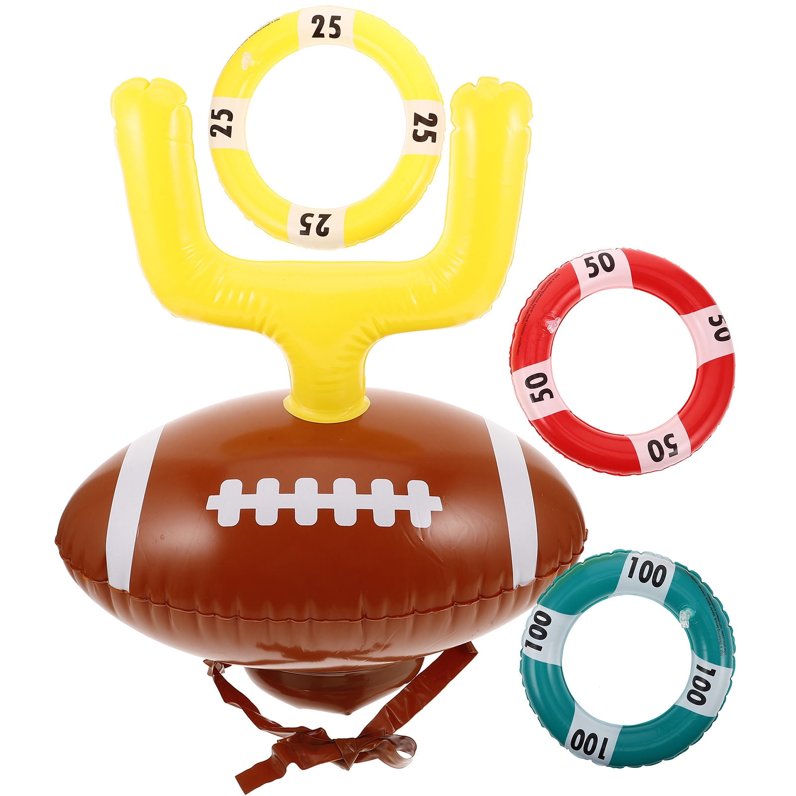 CATIEBYE Inflatable Football Ring Toss Set Durable Construction For ...