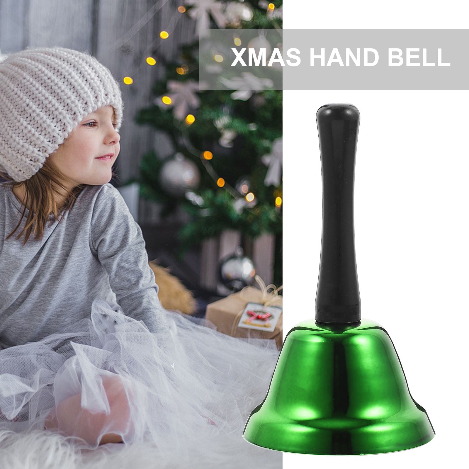 CATIEBYE Vintage Christmas Hand Bell 2Pcs Iron Material Ringing Festive ...