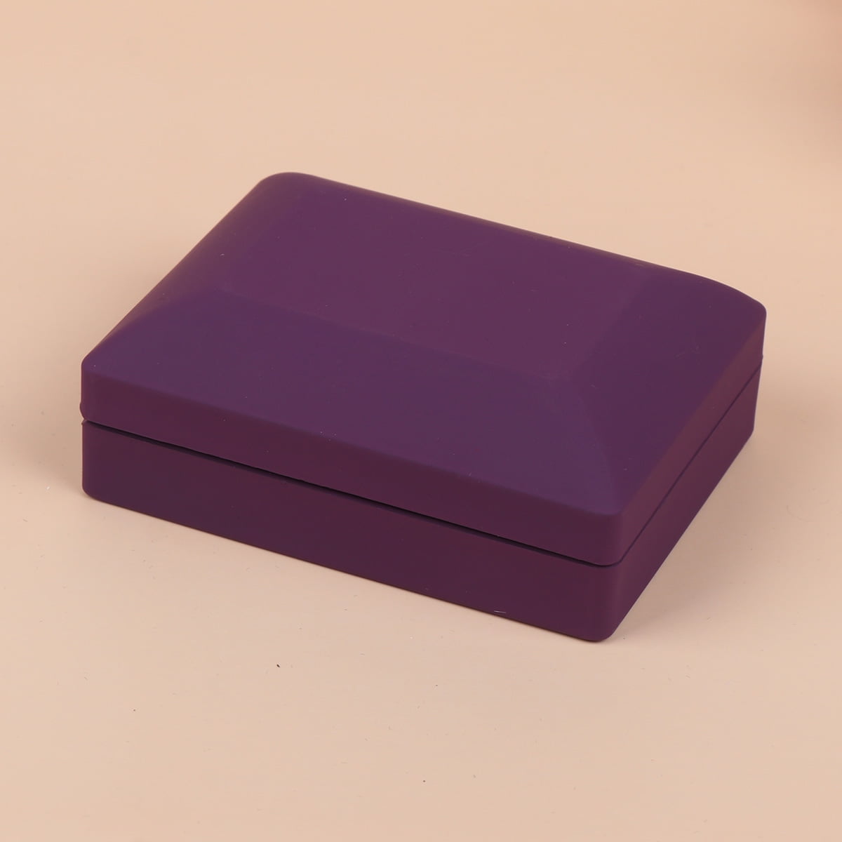 CATIEBYE Led Lighted 1Pack Purple Rubber Plush Jewelry Box For ...