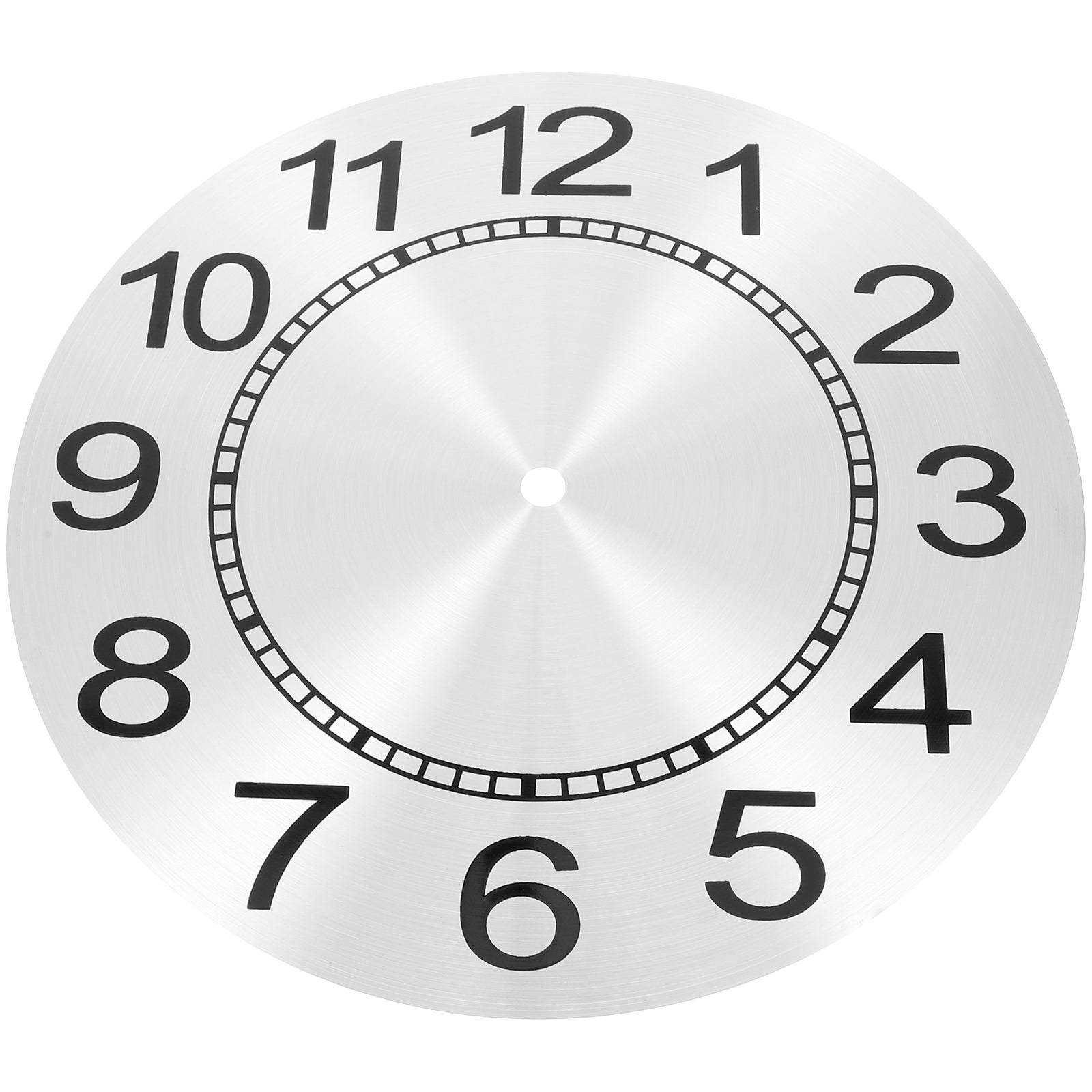 CATIEBYE Minimalist Clock Face 1Pcs Round Silver Aluminum for Home and ...