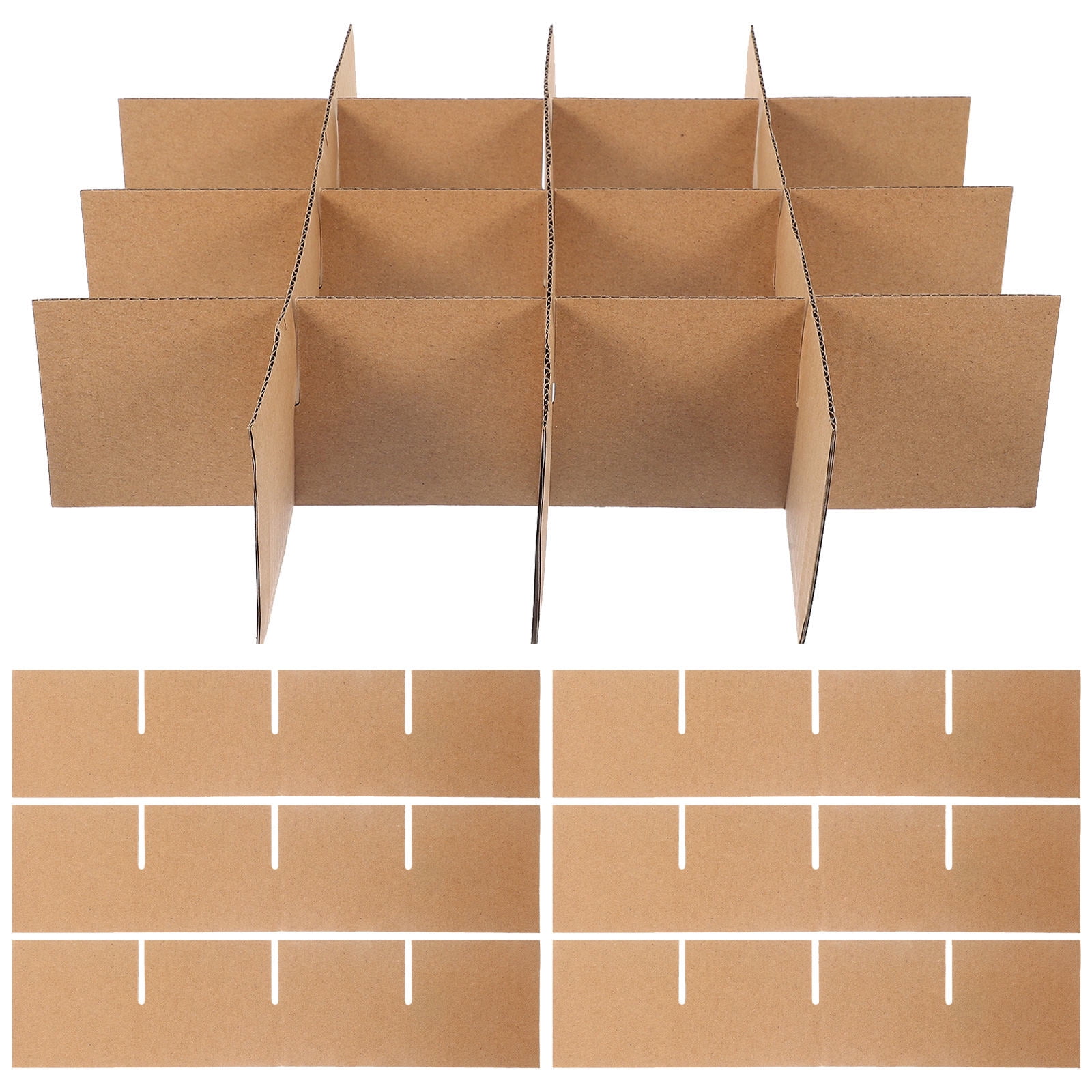CATIEBYE Moving Boxes Plates Dish Packing Kit Brown Grid Design ...
