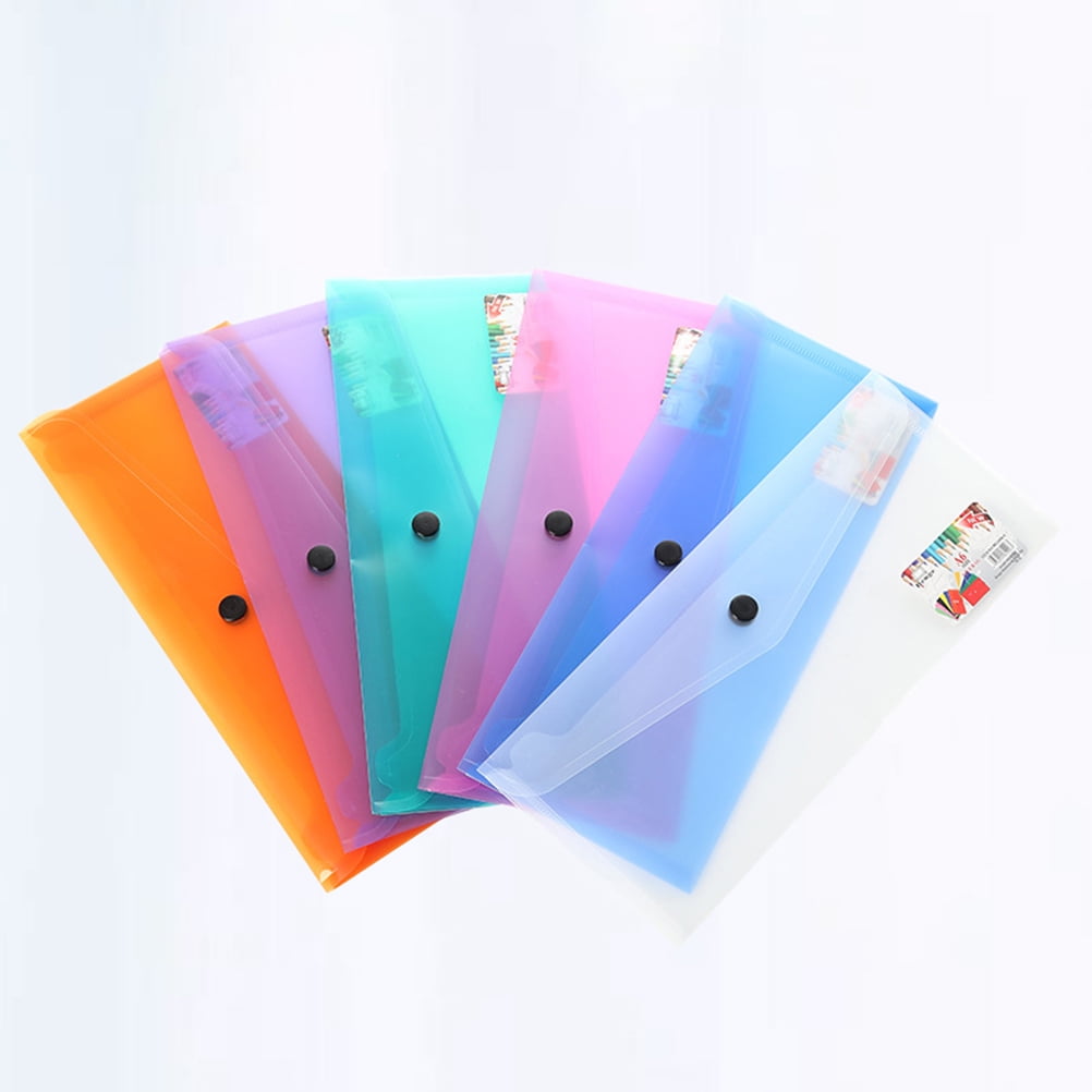 CATIEBYE 6Pcs Assorted Color Plastic Document Folder for Folding Files ...