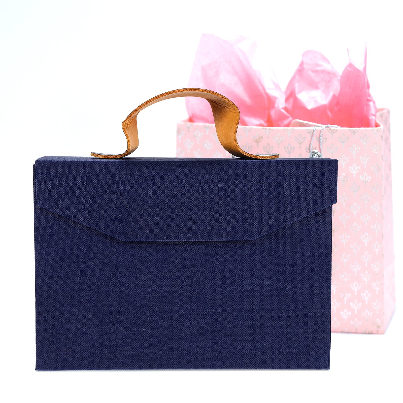 CATIEBYE Portable Blue Box for Wedding Party Packaging Sturdy Paper ...