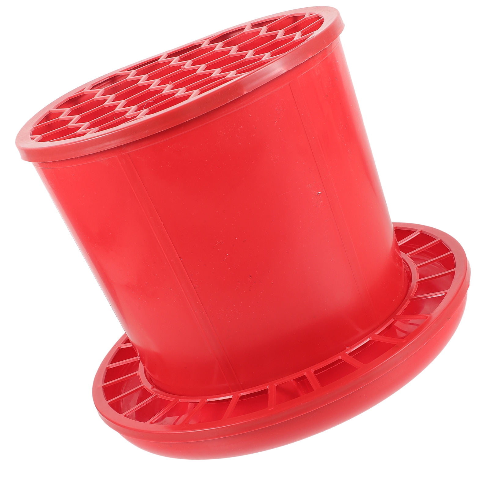 CATIEBYE Red Plastic Poultry Feeding Trough with Stable Structure ...