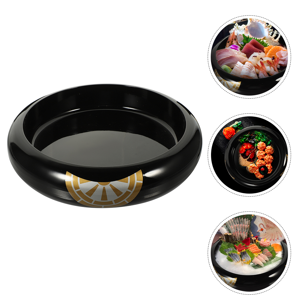 CATIEBYE Black Plastic Sushi Plate for Home Lightweight and Safe ...