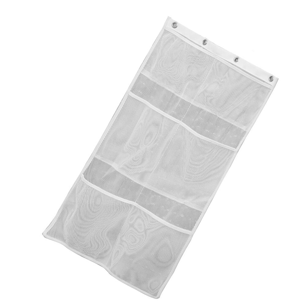 CATIEBYE White Hanging Mesh Organizer for Bathroom Shower with Multiple ...