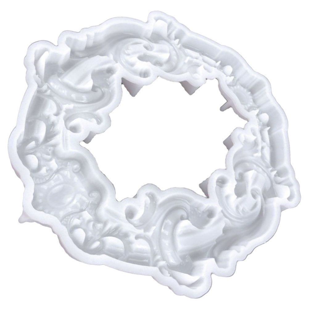 CATIEBYE Silicone Frame Molds For Crafts 1Pack 3D Wreath Shape Diy ...