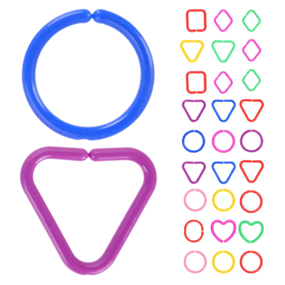 CATIEBYE Toy Chain Links 30Pcs Rectangle And Circle Shapes Safe ...