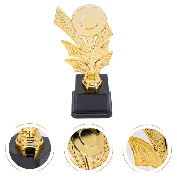 CATIEBYE Trophy Small Trophy Cup Golden Plastic Prize Round Edges for ...