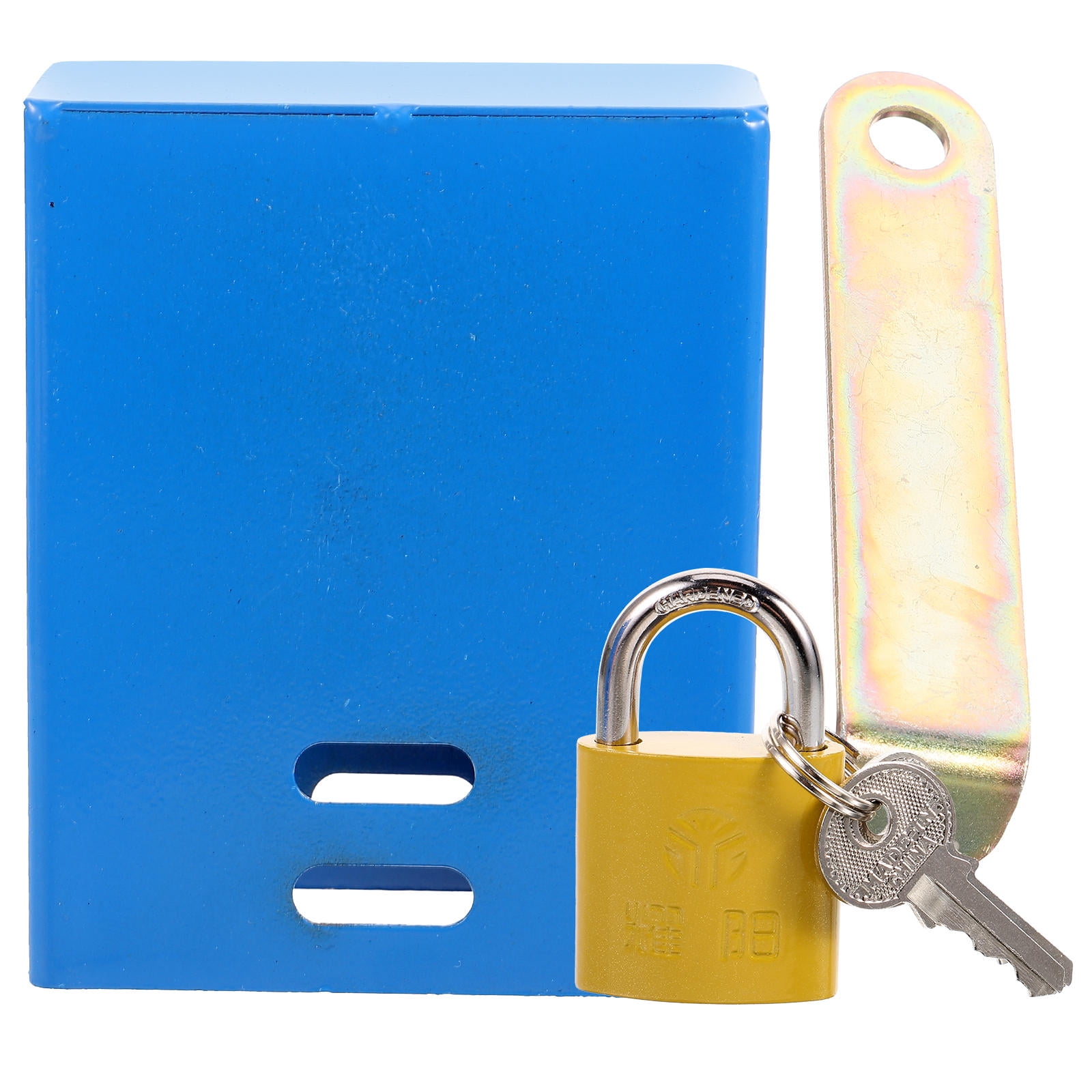 CATIEBYE Water Spigot Locks Outdoor Lockable Design Iron Blue 1 Set ...