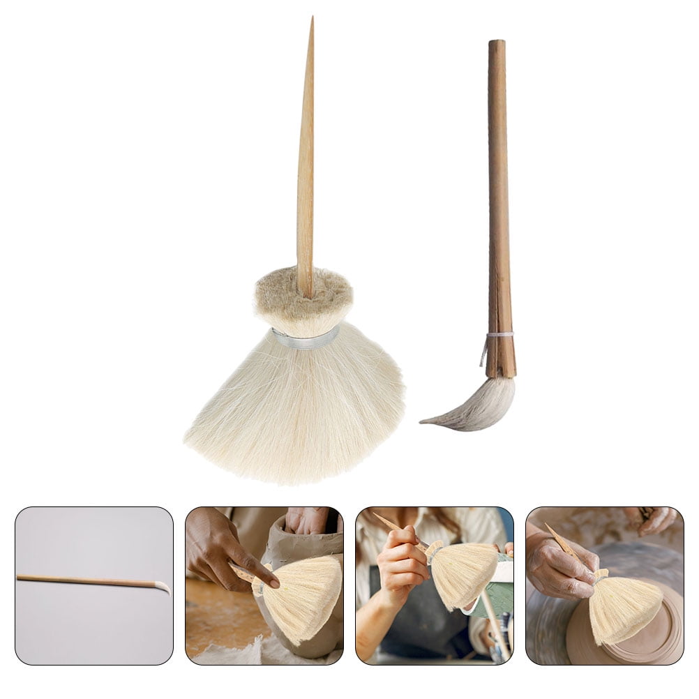 CATIEBYE Pottery Cleaning Pen Big Head Pottery Brush 2Pcs Back to ...