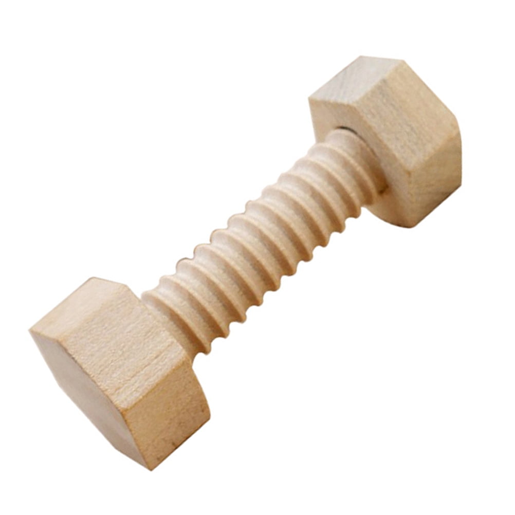 CATIEBYE Wooden Screw Shaped Ornaments 3Pcs Creative Design for Kids ...