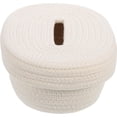 CATIEBYE Woven Cotton Rope Tissue Box Oval Paper Towel Storage for ...