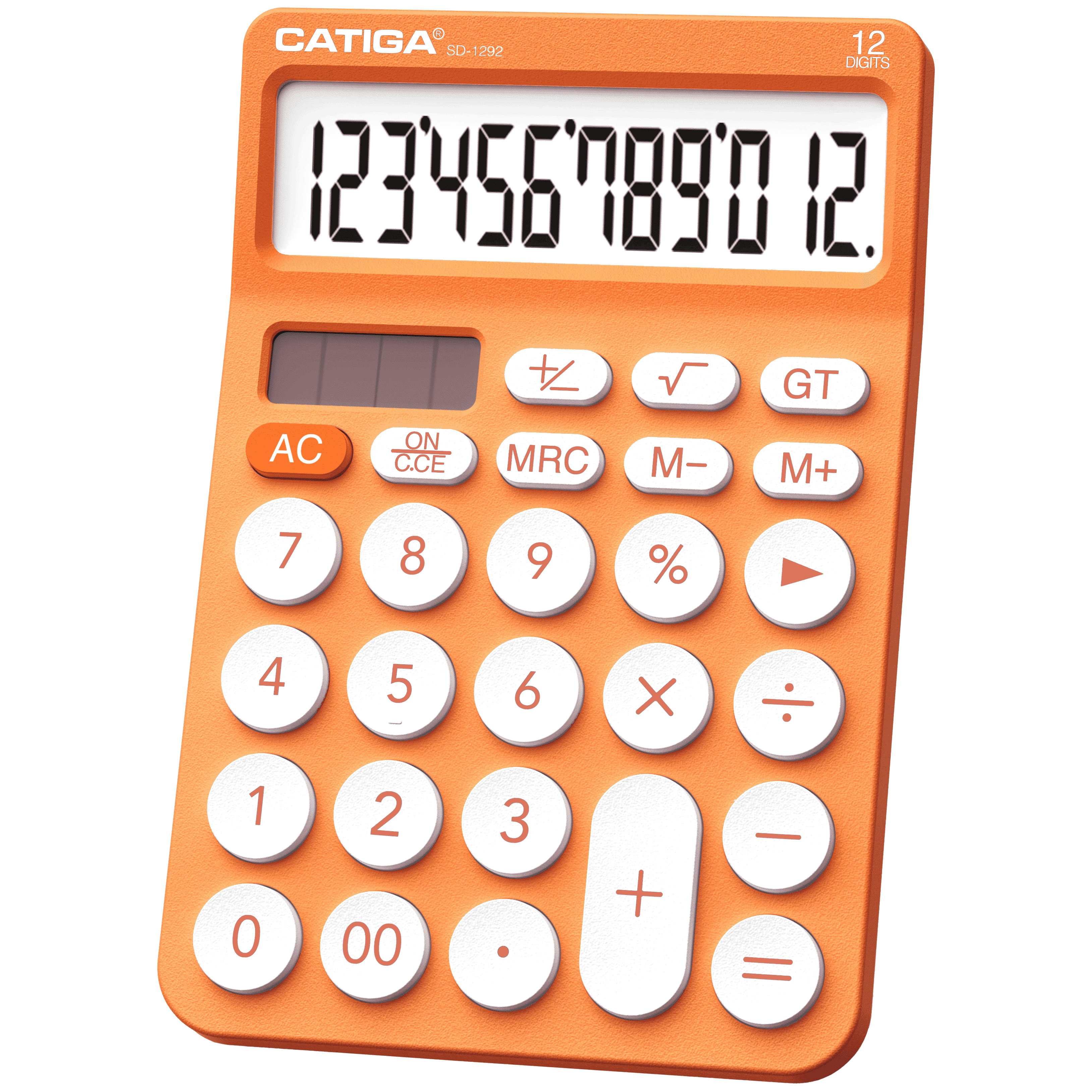 CATIGA 12 Digit Desktop Calculator with Large LCD Display, Round Design ...