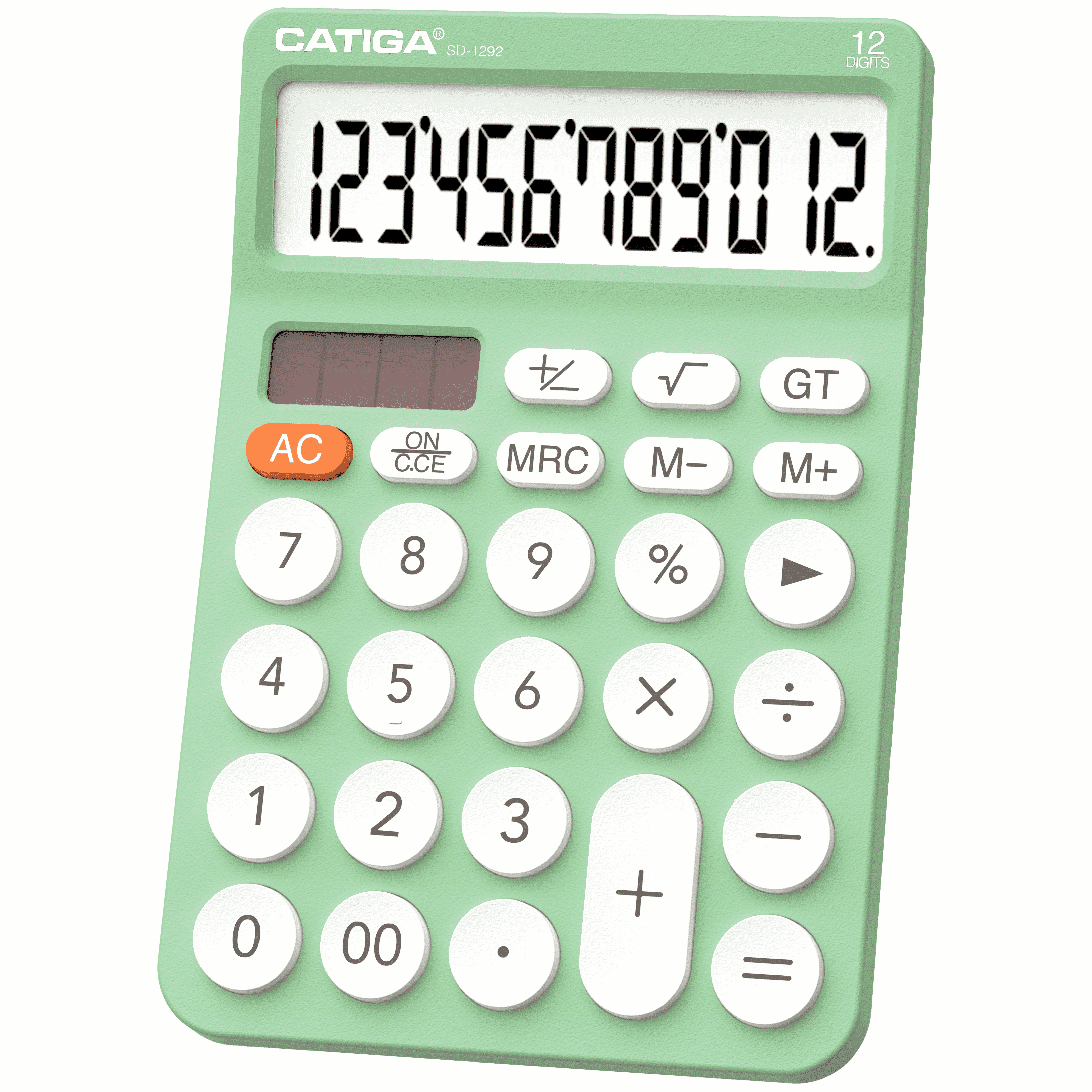 CATIGA 12 Digit Desktop Calculator with Large LCD Display, Round Design ...