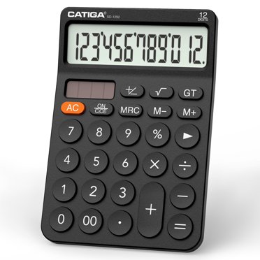 ESULOMP Standard Function Basic Calculator, Digits Desktop Calculator with Large LCD Display and ...