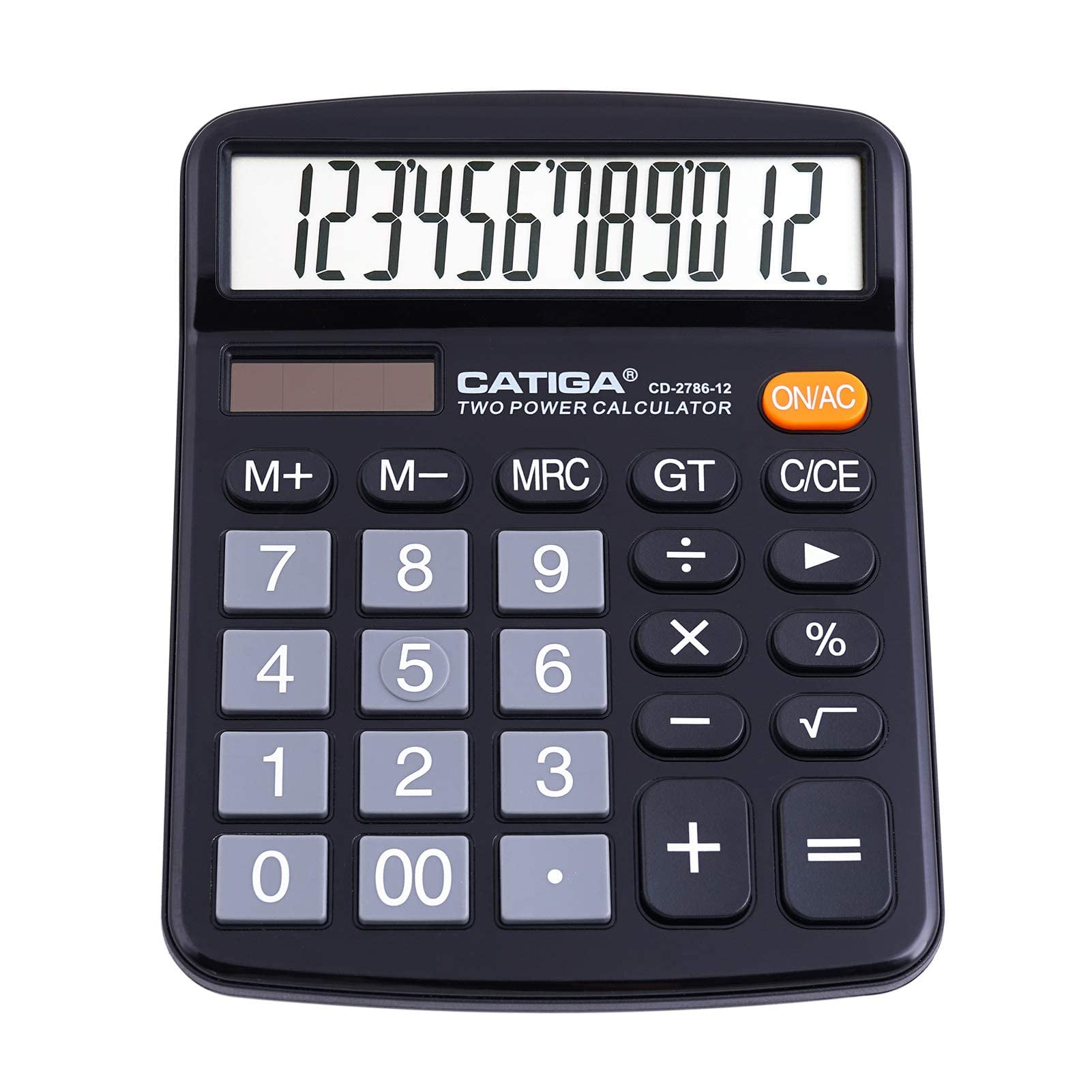 Desktop Calculator 12 Digit with Large LCD Display and Sensitive Button, Solar and Battery Dual ...