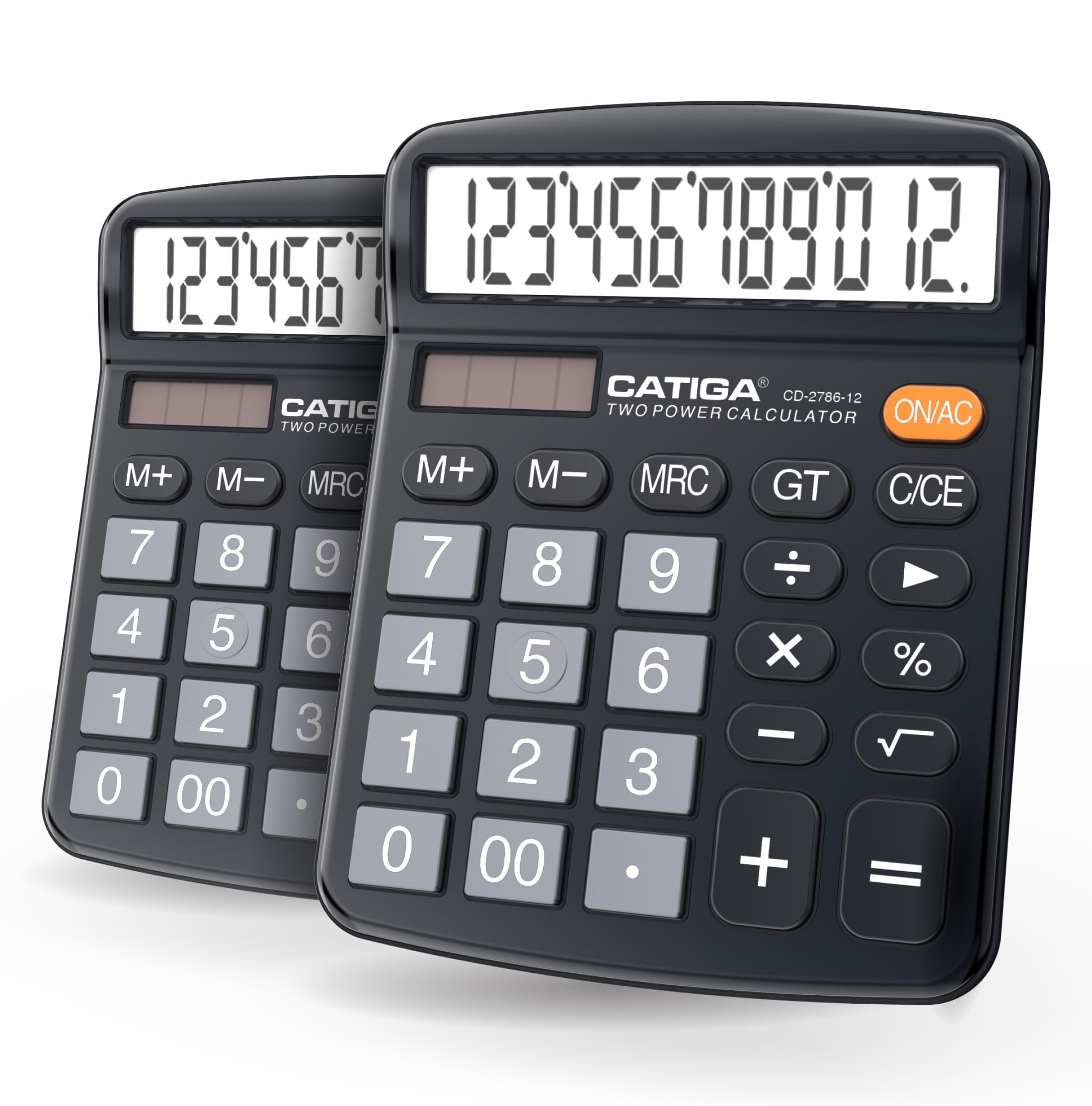 CATIGA Desktop Calculator (2 Pack) 12 Digit with Large LCD Display and ...