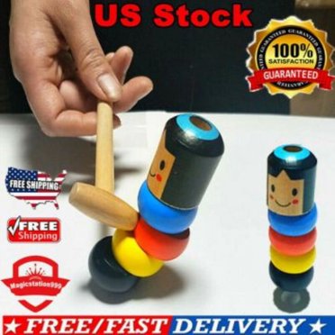 Unbreakable Wooden Man Magic Toys, Magic Toy Set Immortal Daruma, Stage ...