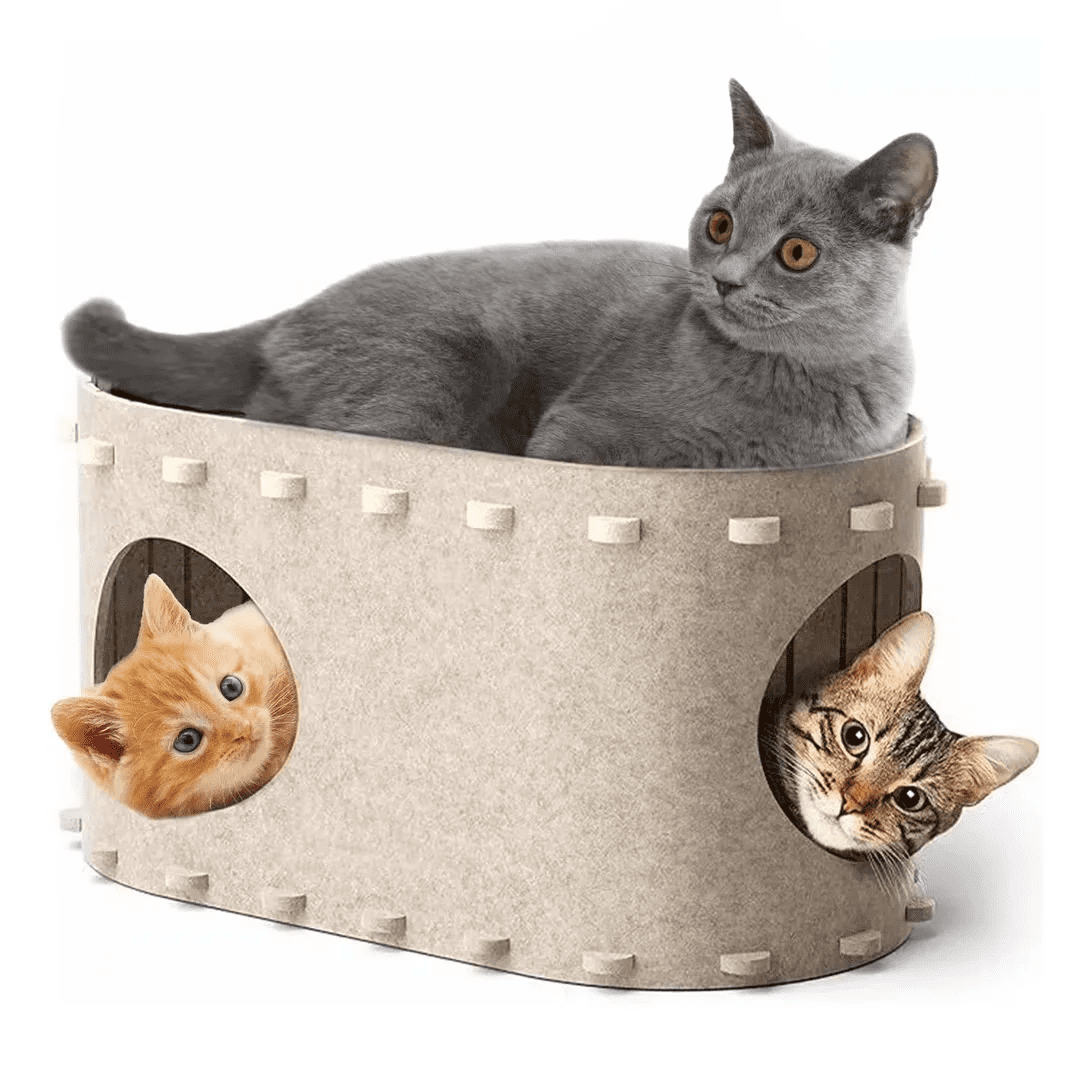 CATLK Cat House for Indoor Cats - Cat Bed Cave Scratching Resistant ...