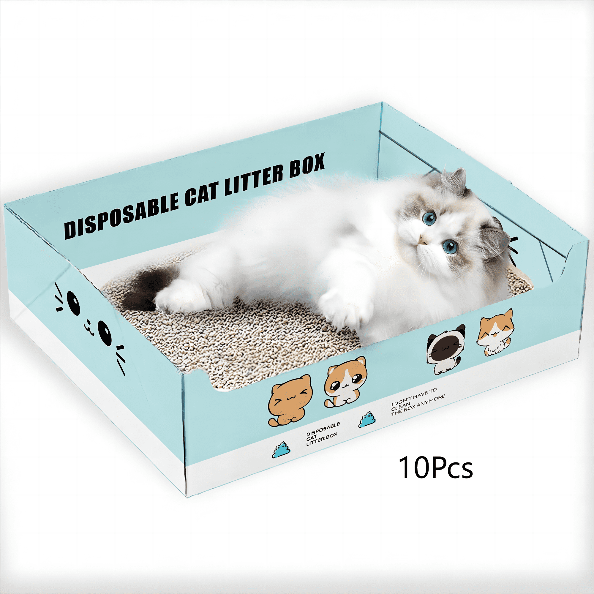 CATLK Disposable Litter Box,Cat Travel Litter Box,Suitable for Cats of ...