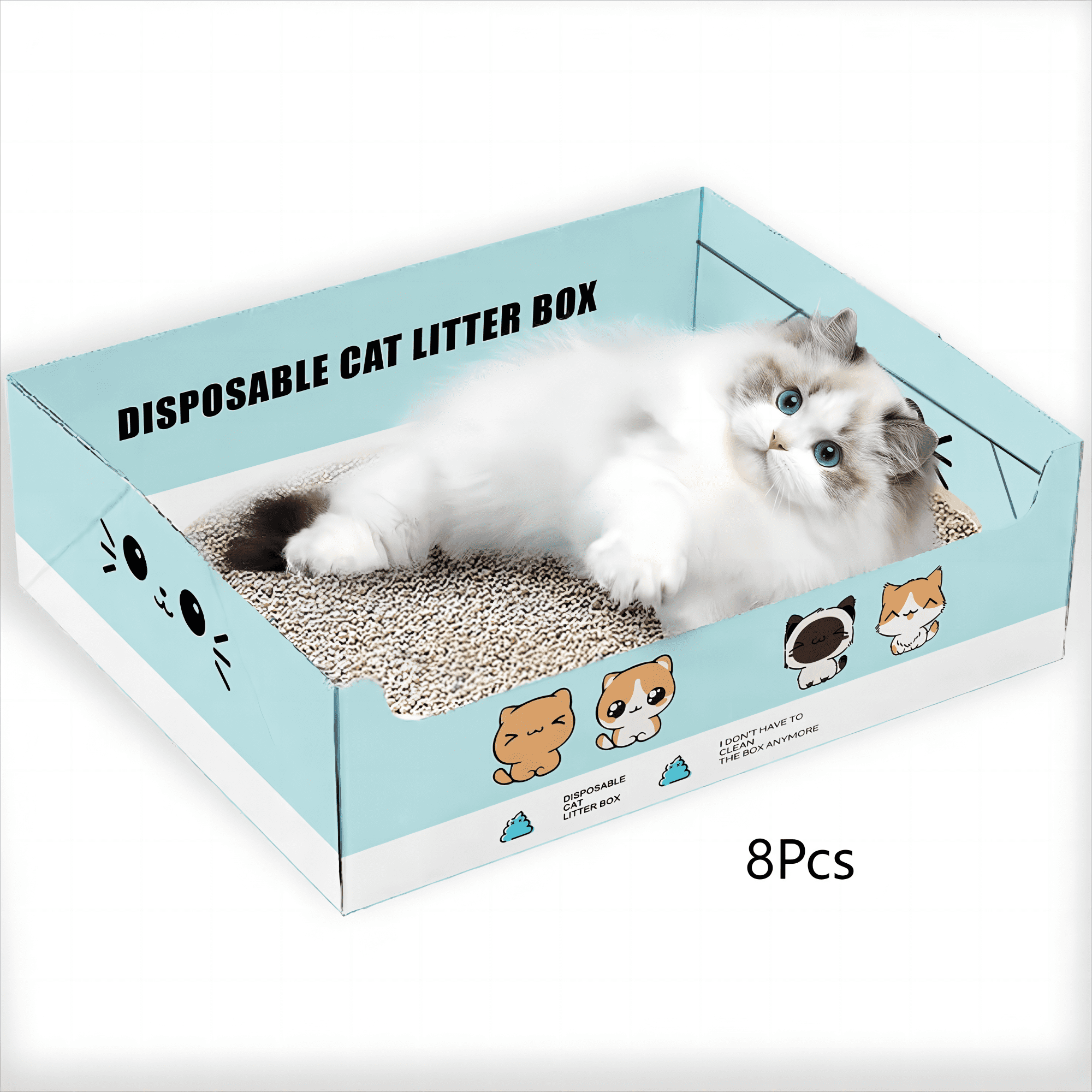 CATLK Disposable Litter Box,Cat Travel Litter Box,Suitable for Cats of ...