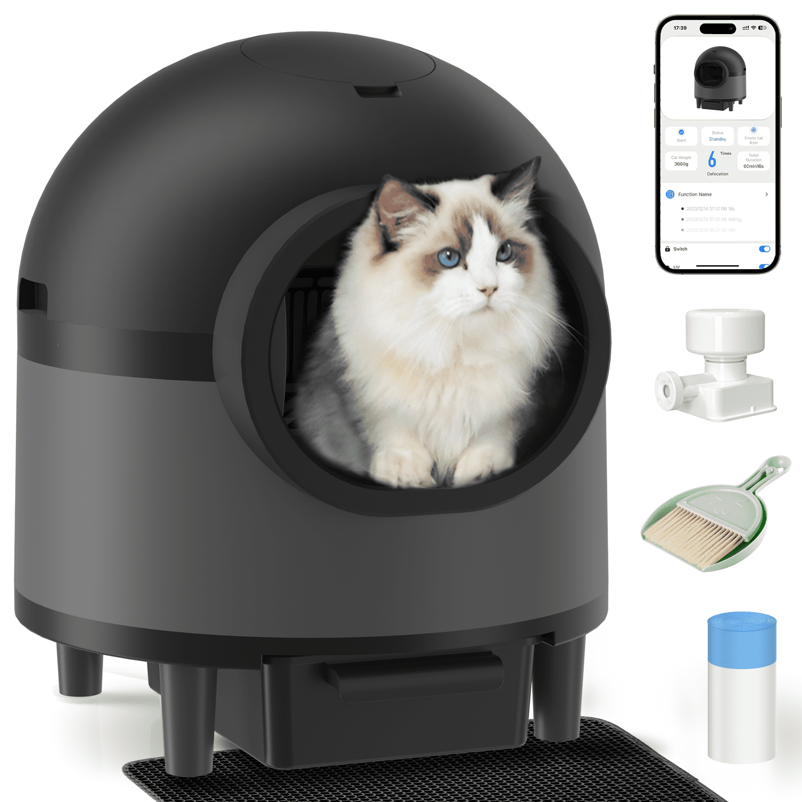 CATLK Auto Cat Litter Box, Self Cleaning, Multi Cats, App Control ...