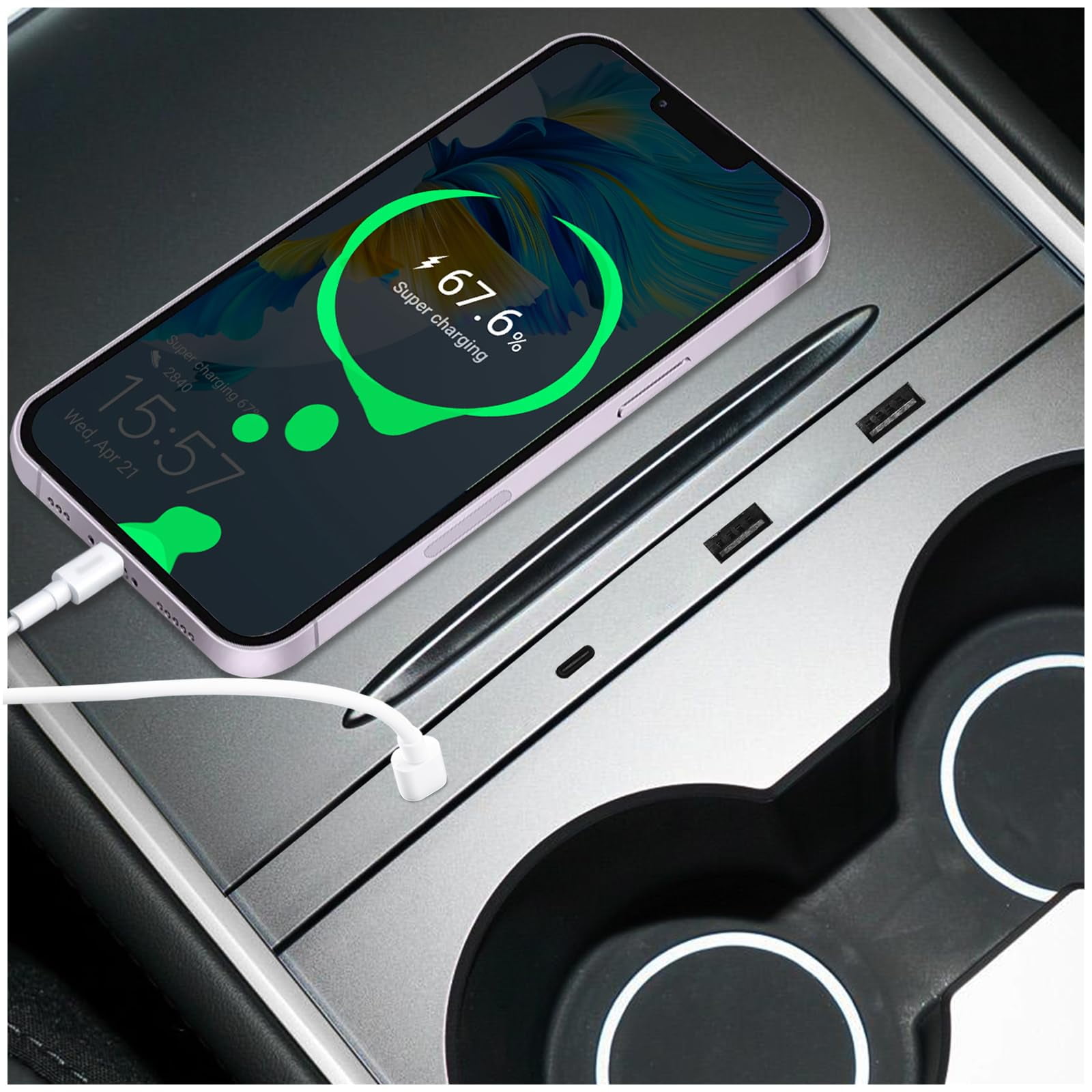 CATO USB Hub for Tesla Model 3 Model Y 2021-2023 Center Console,USB Hub ...