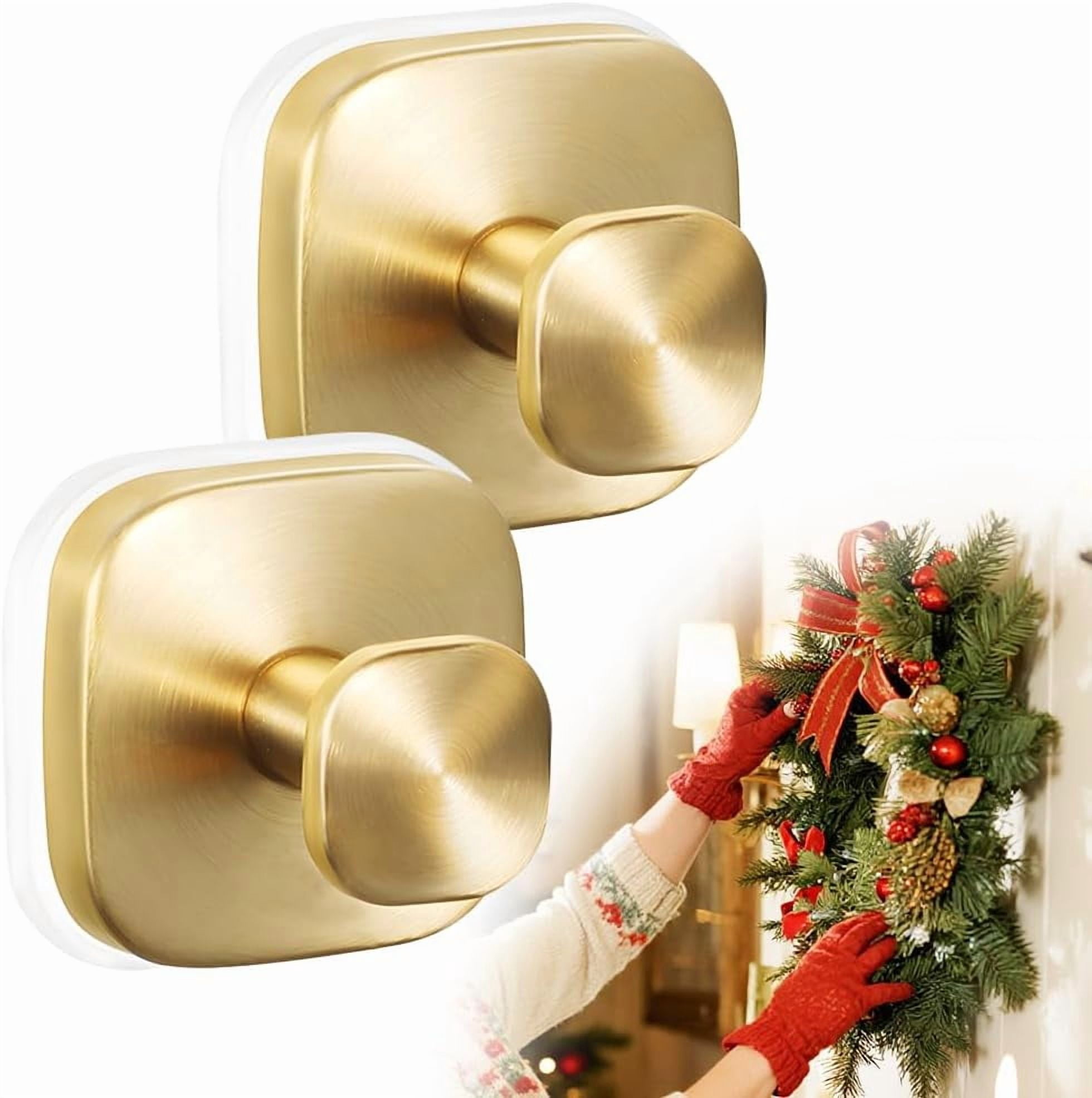 CATPAN 2 PCS Suction Cup Hooks for Wreaths on Glass, No Drill Wreath ...