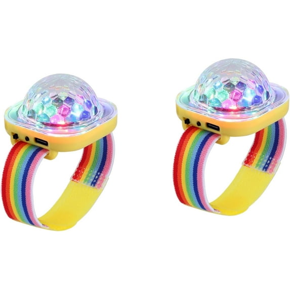 CATPAN 2 Pack Disco Ball Light, Wearable Mini Portable LED Lamp Night ...