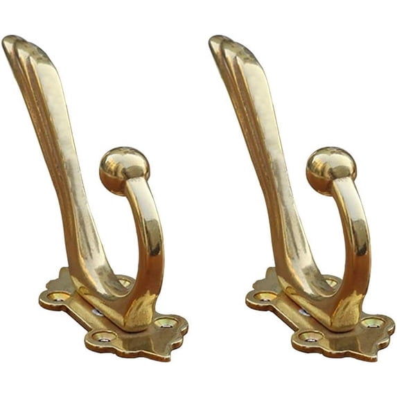 CATPAN 2Pcs Antique Solid Brass Clothes Hooks, Entryway Coat Hooks ...