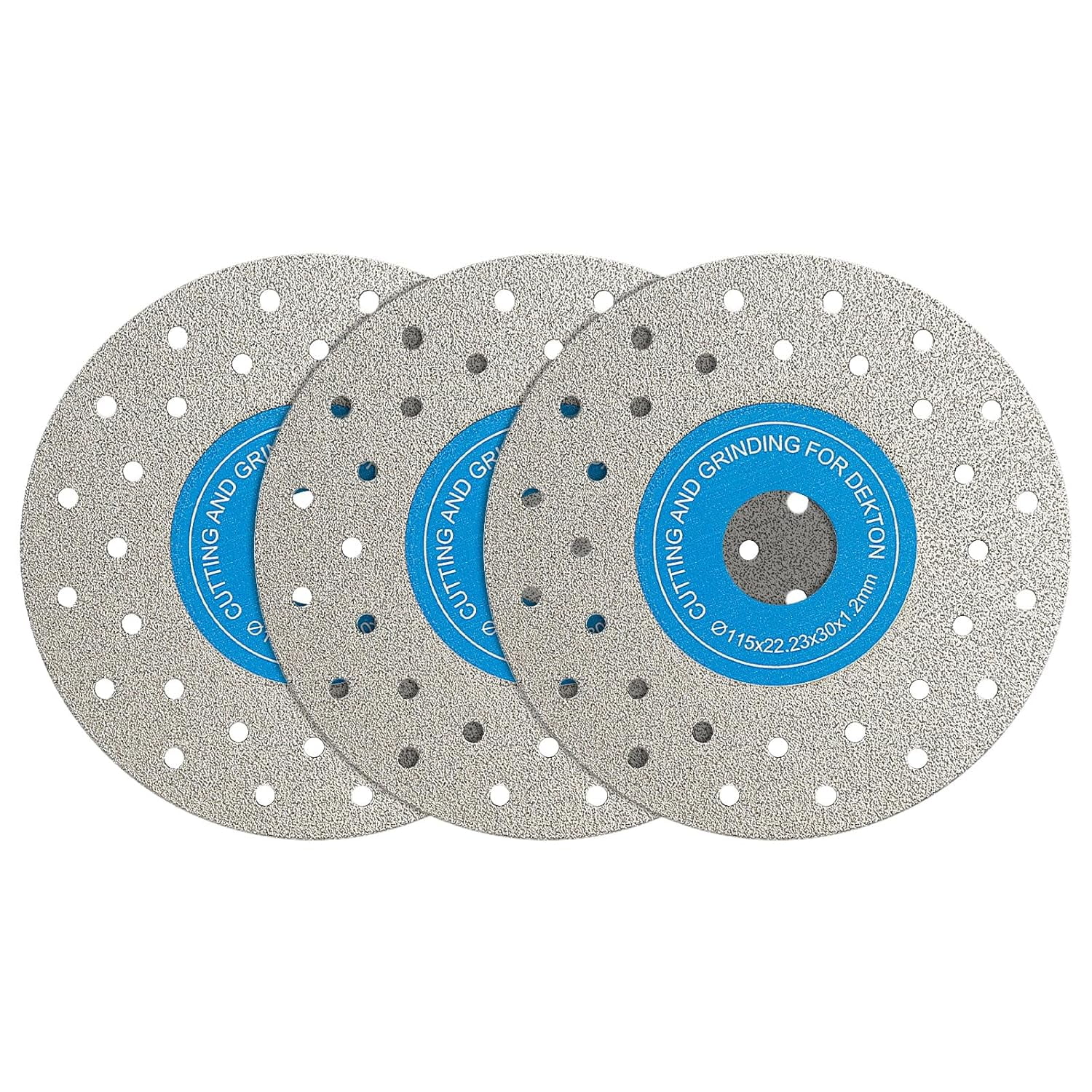 CATPAN 3PCS 115MM Vacuum Brazed Ultra-Thin Multi-Pore Flat Abrasive ...