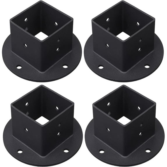 CATPAN 4Pcs Floor Flange 2x2 Post Anchor Base Heavy Duty Solid Square ...