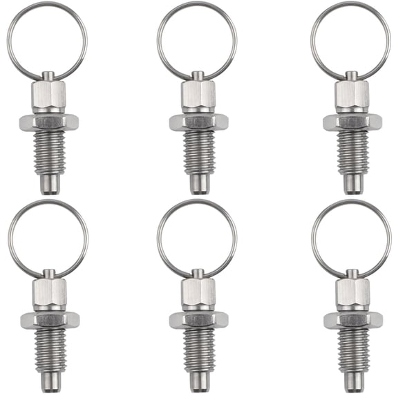 CATPAN 6pcs Pull Ring Indexing Plunger, M10 Retractable Spring Manual ...