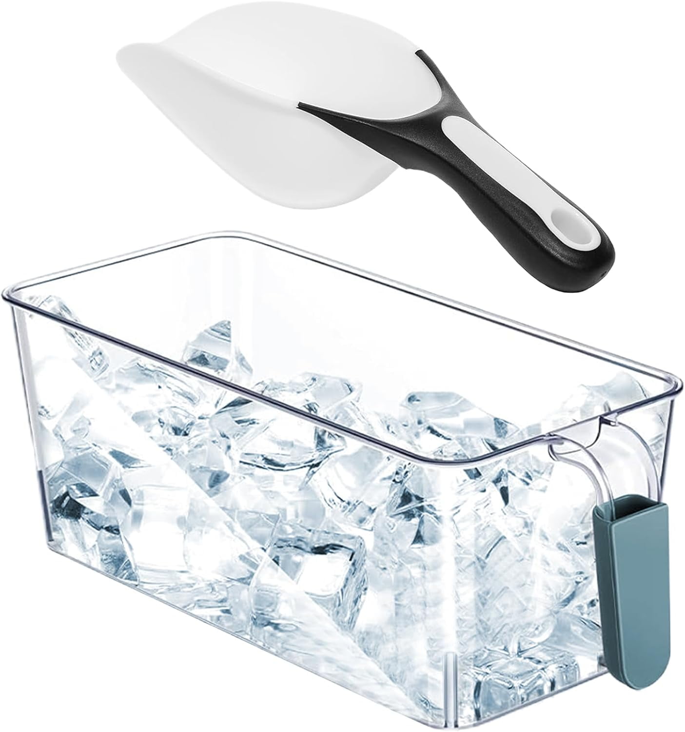 CATPAN Freezer Ice Bucket with Scoop: Ice Cubes Bverage Tub,Acrylic Ice ...