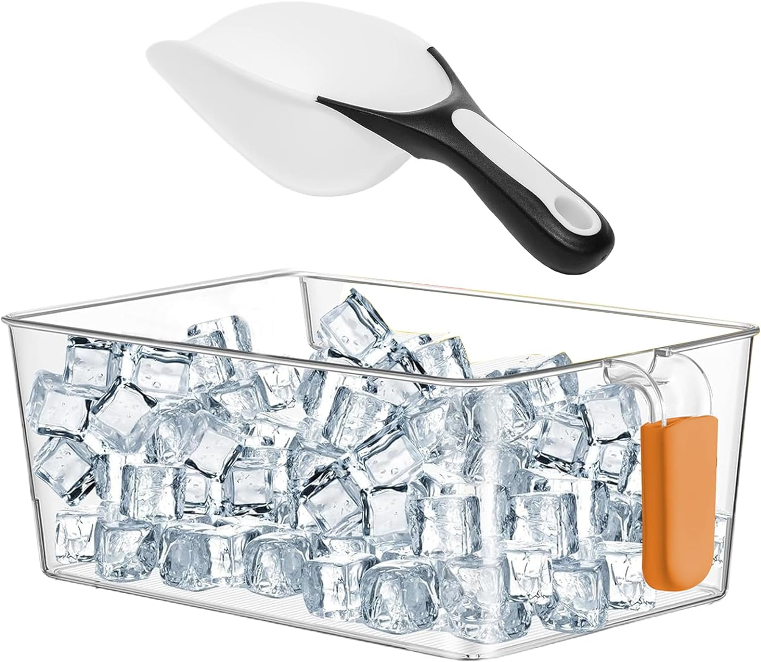 CATPAN Freezer Ice Bucket with Scoop: Ice Cubes Bverage Tub,Acrylic Ice ...