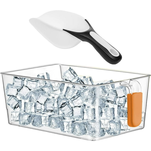 CATPAN Freezer Ice Bucket with Scoop: Ice Cubes Bverage Tub,Acrylic Ice ...