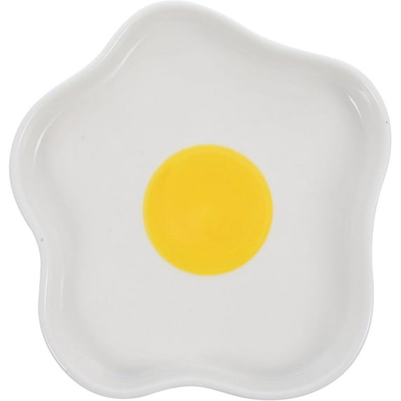 CATPAN Poached Egg Ceramic Plate Restaurant Food Plate Dessert Serving ...