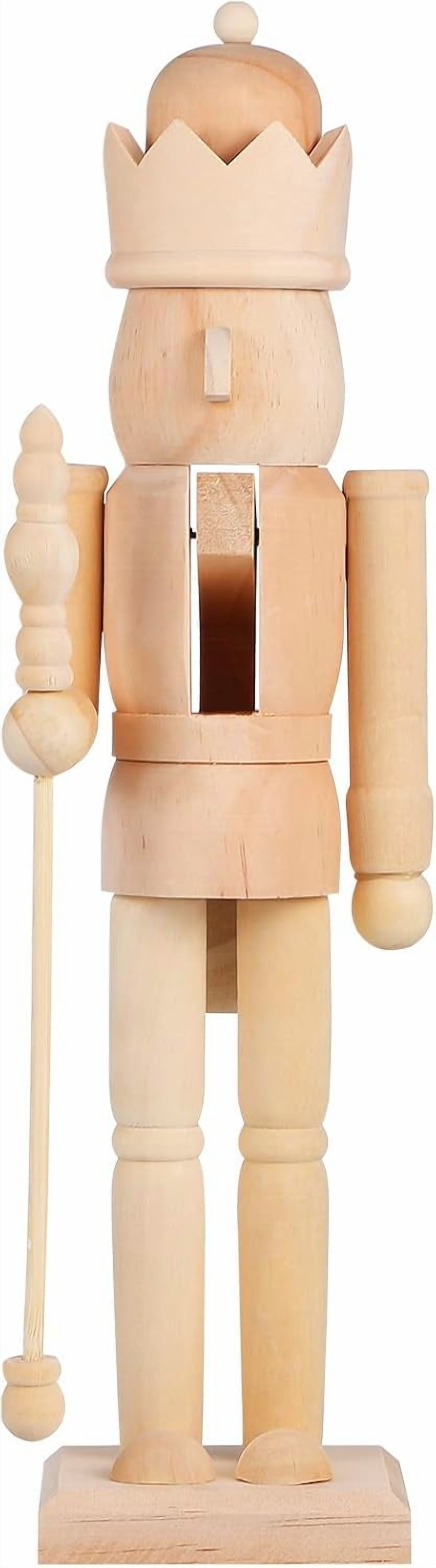 CATPAN Puppet King Soldier DIY Nutcracker Craft Toys Unpainted ...