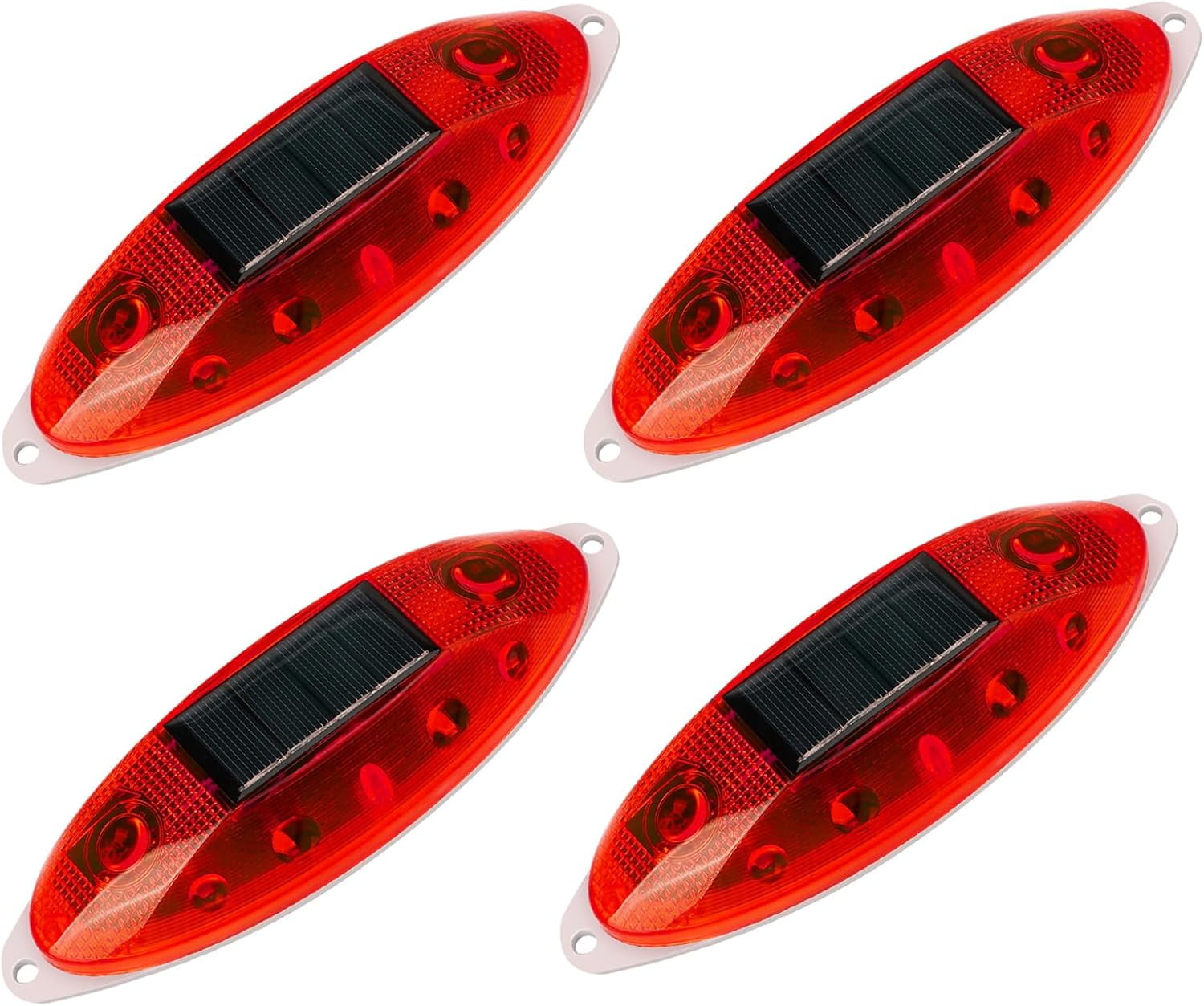 CATPAN Solar Strobe Warning Light Outdoor, Bright Solar Safety Flashing ...