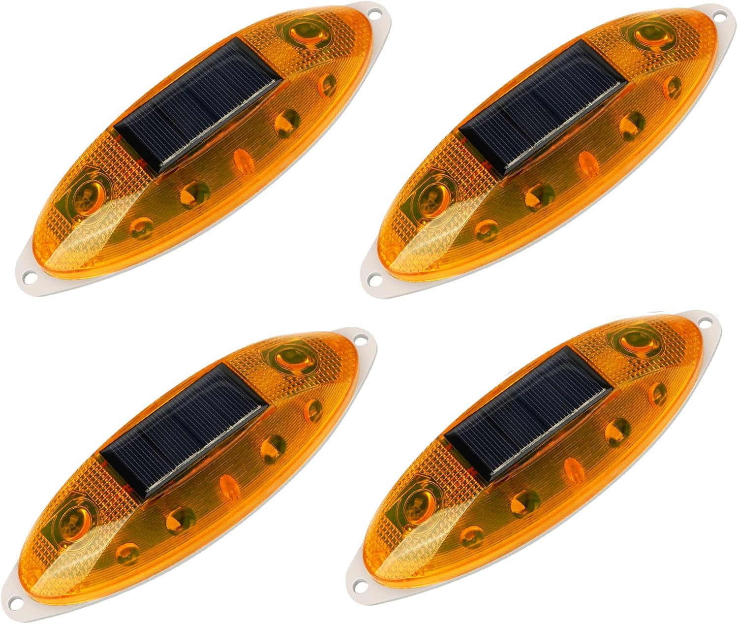CATPAN Solar Strobe Warning Light Outdoor, Bright Solar Safety Flashing ...