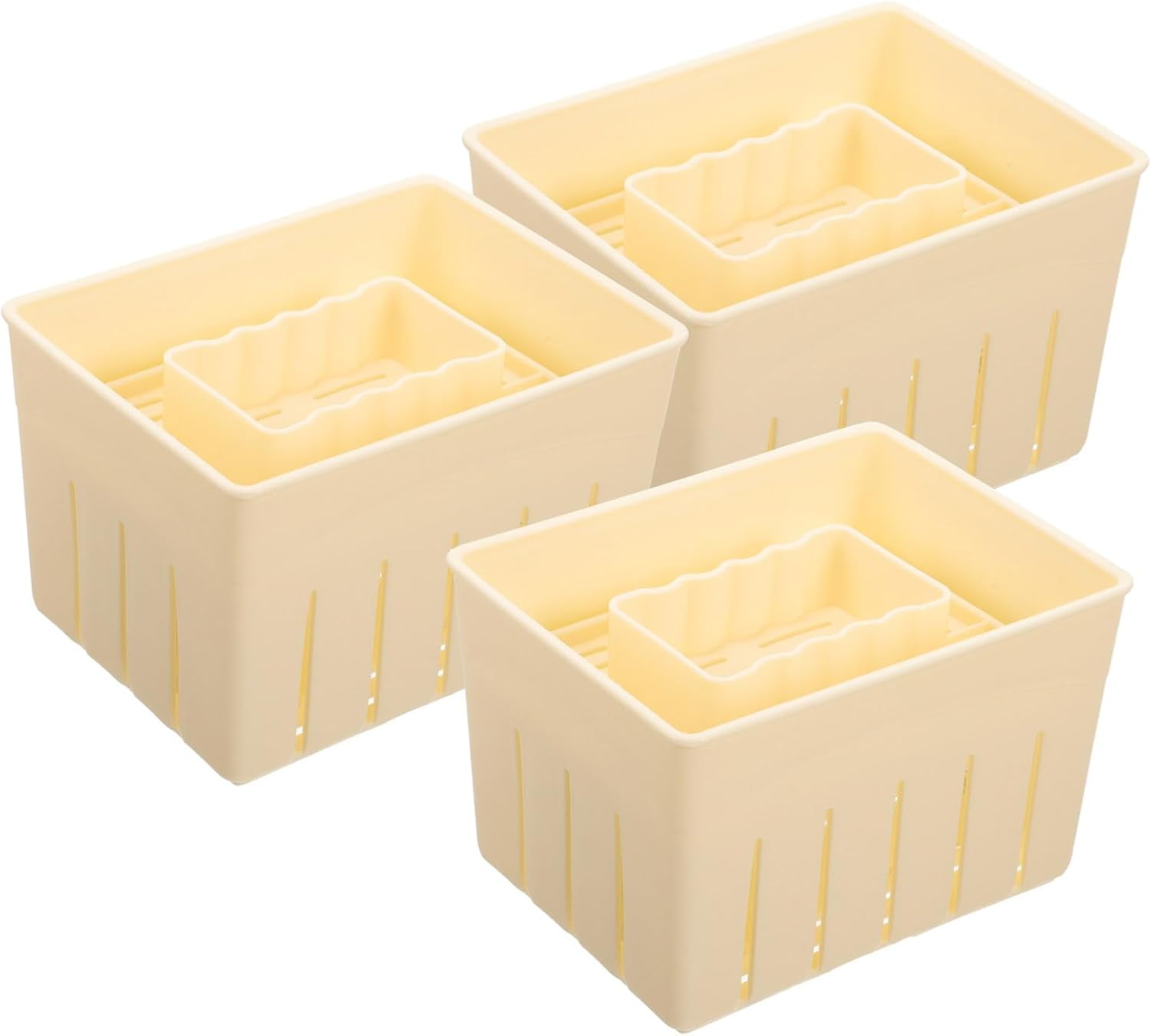 CATPAN Tofu Press Mould (3PCS), 𝑭𝒐𝒐𝒅 𝑮𝒓𝒂𝒅𝒆 𝑷𝒍𝒂𝒔𝒕𝒊𝒄 DIY Homemade Tofu ...