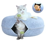 Cattasaurus Peekaboo Cat Cave Tunnel Bed for Cats up to 45 lbs (Light Gray, Jumbo) - Walmart.com